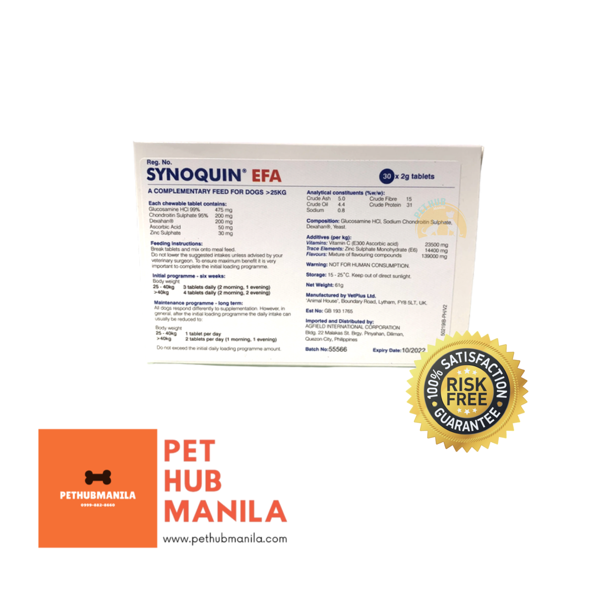 Synoquin Large Breed 30 Tablets >25kg – PetHubManila