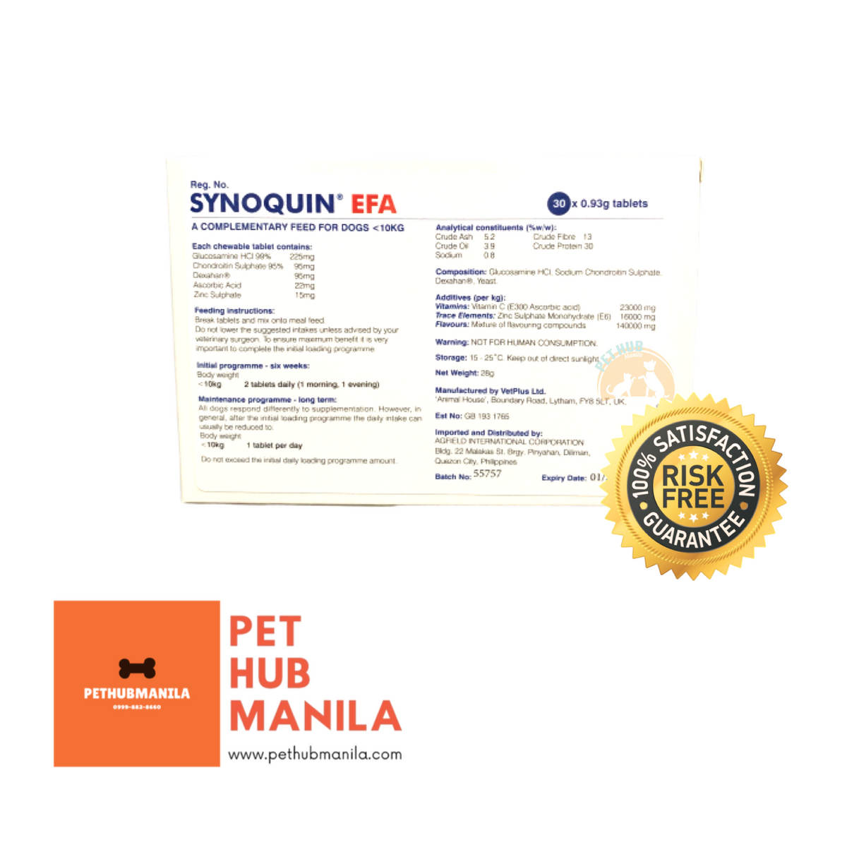 Synoquin Small Breed 30 Tablets >10kg – PetHubManila