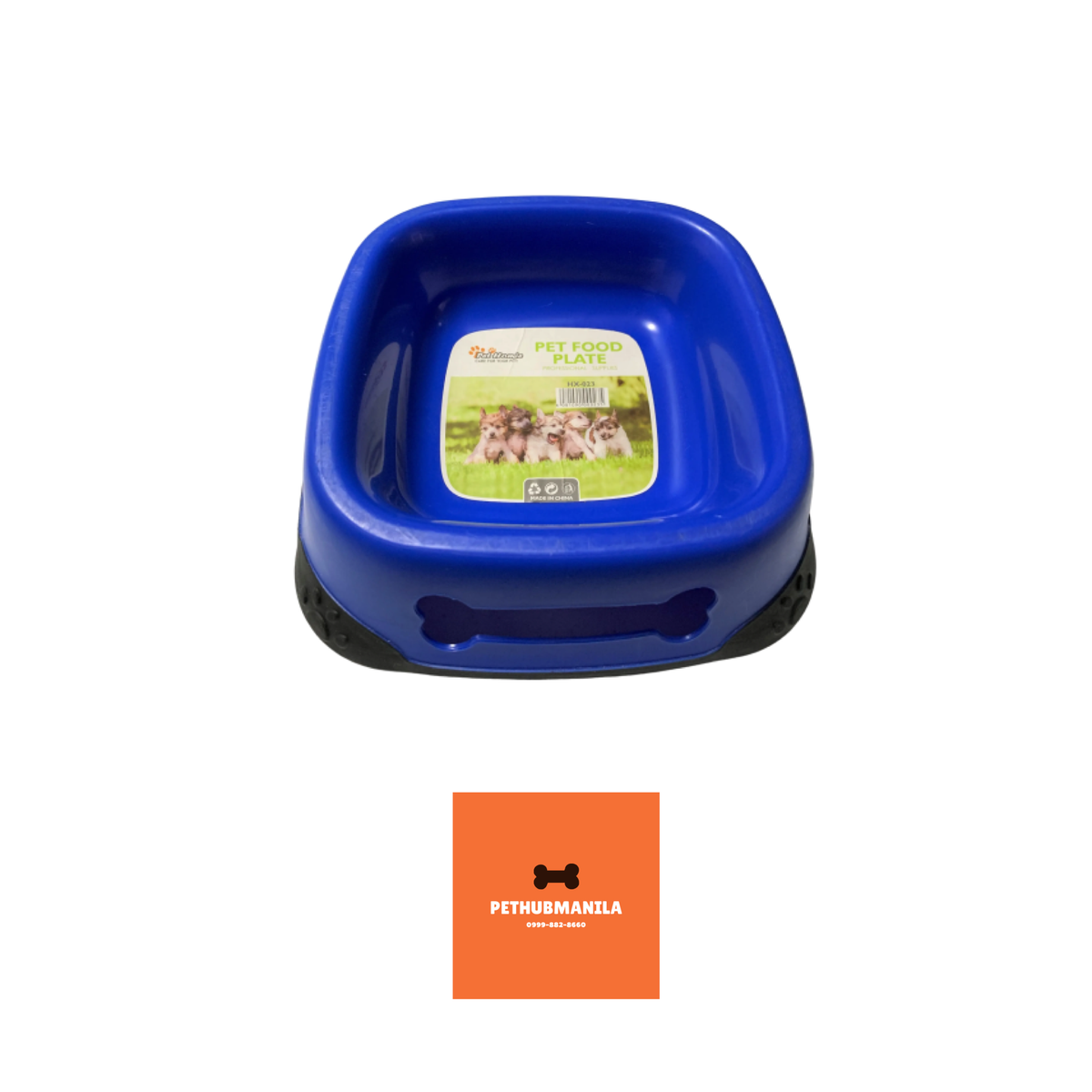 Pet Homie Blue Food Plate (Large) – PetHubManila